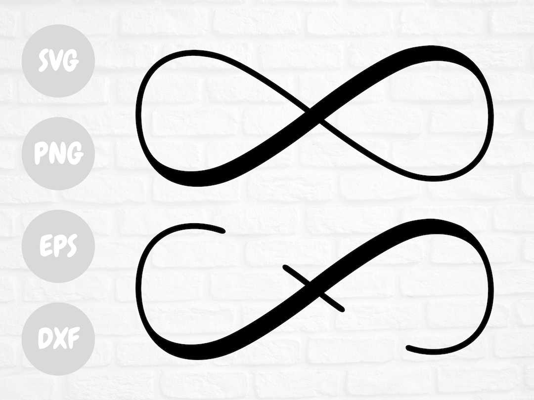 Infinity Sign SVG, PNG, DXF, Eps, Customizable Infinity Symbol, Cut ...