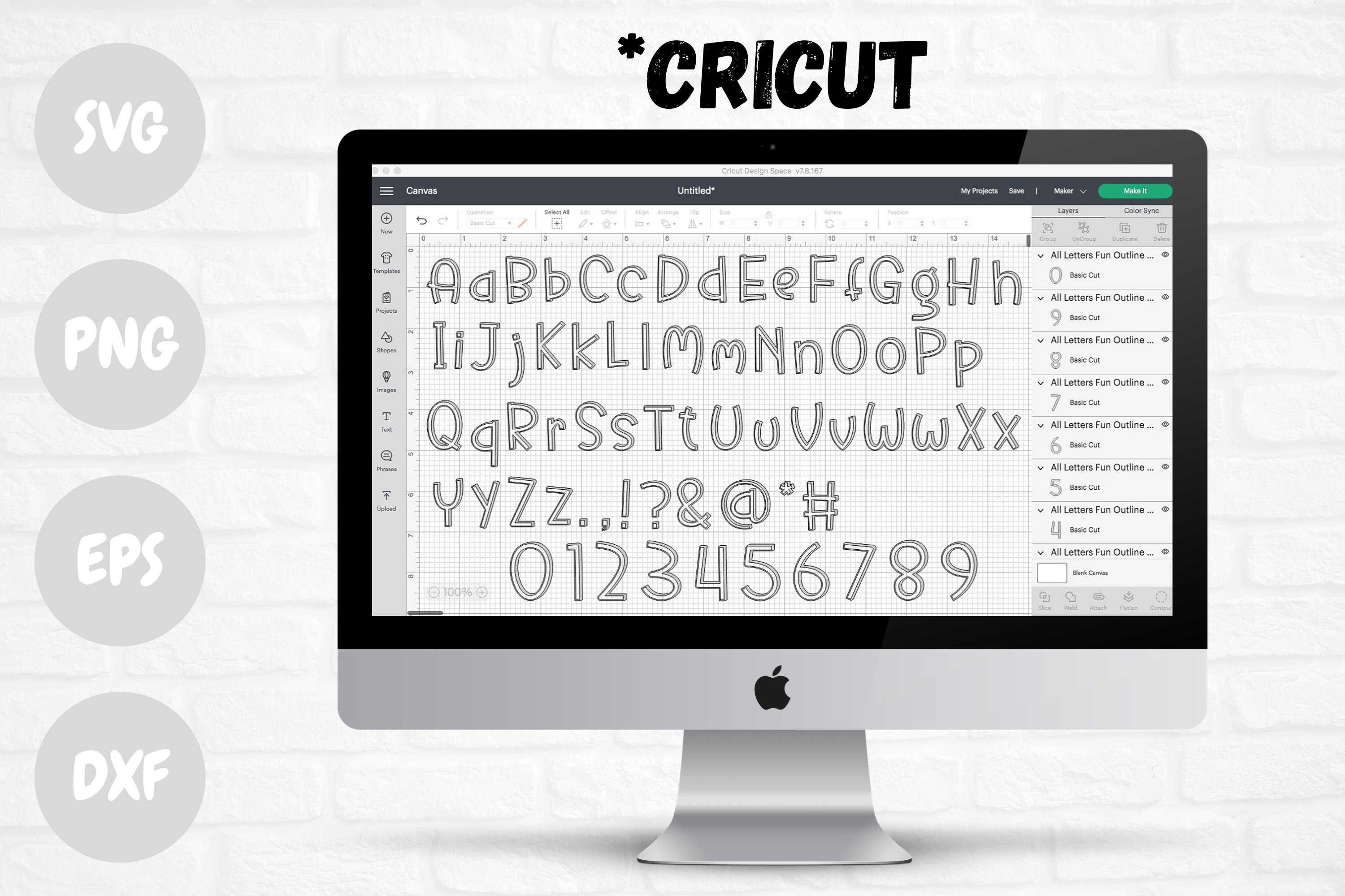 Fun Alphabet Outline SVG, PNG, Dxf, Eps, Instant Download, Cut File ...