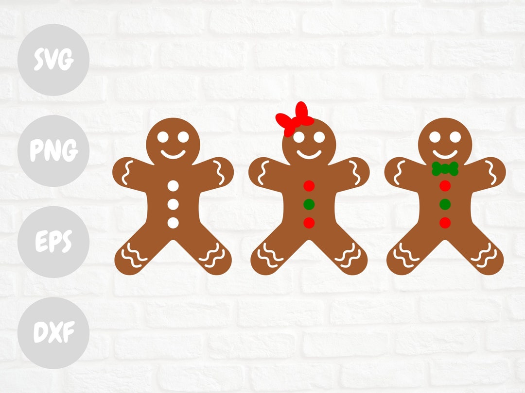 Gingerbread Man SVG, PNG, Dxf, EPS, Christmas Gingerbread Man Svg ...