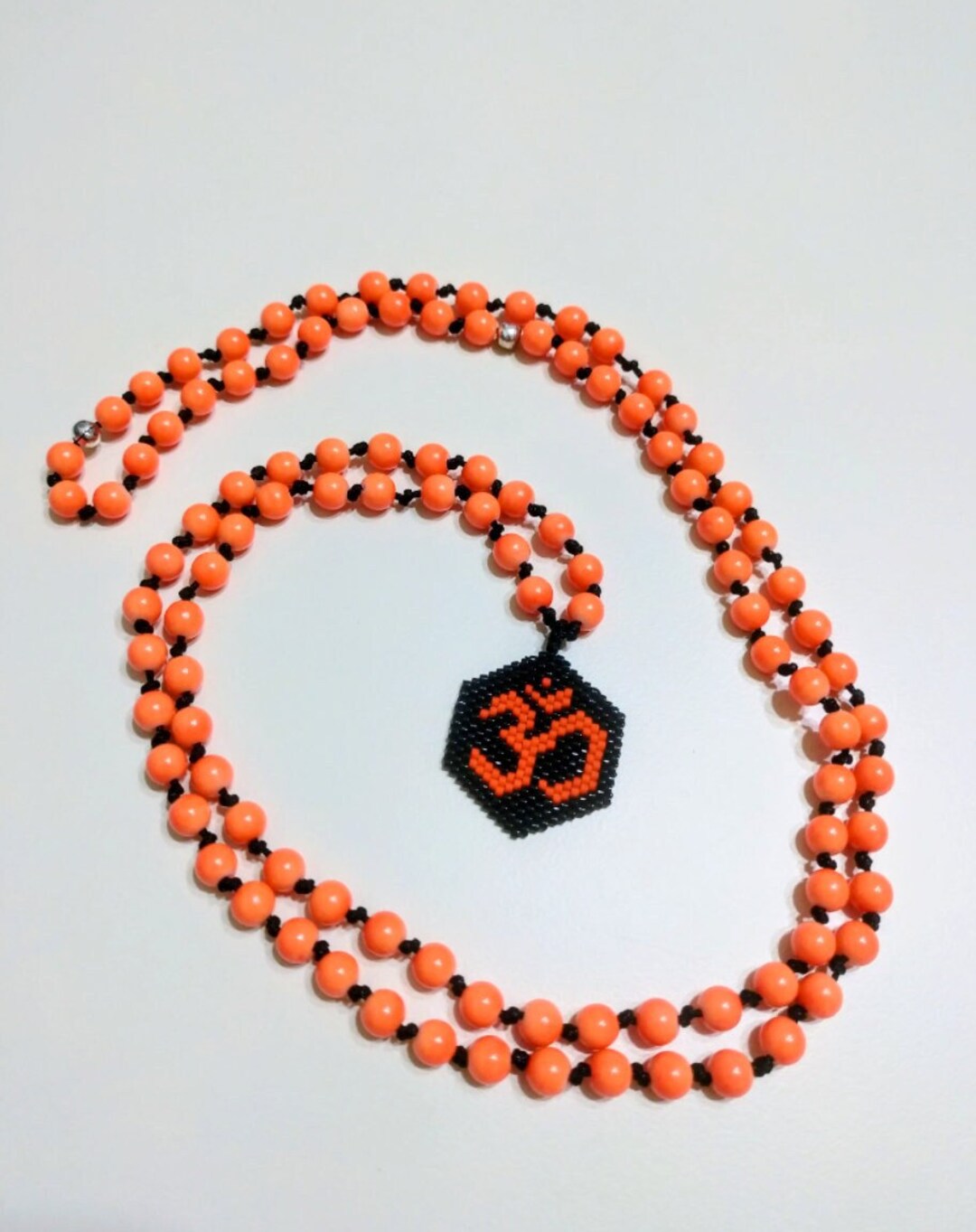 Chakra Balancing Mala, 108 Mala Beads, Orange Jade Mala Healing ...
