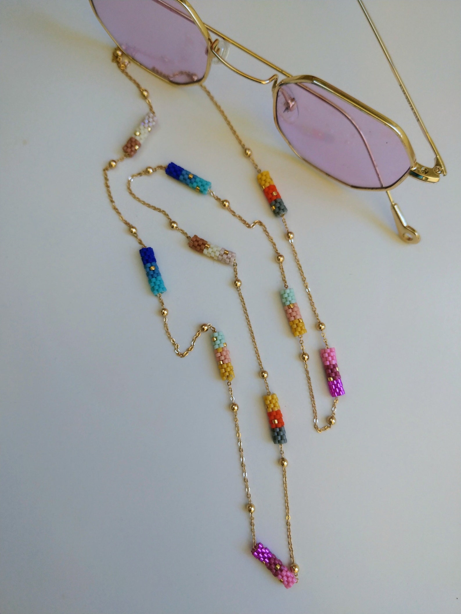 Eyeglasses Chain, Beaded Sunglasses Chain, Sunglasses Strap, Eyeglass ...