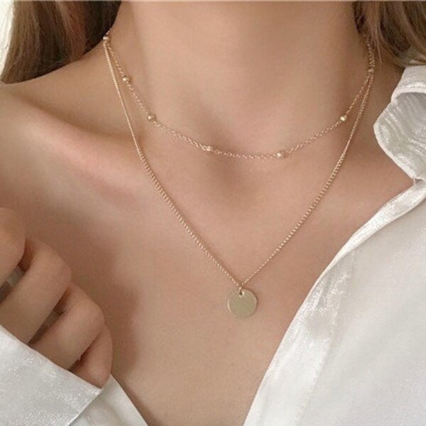 Multi Layer Necklace - Etsy