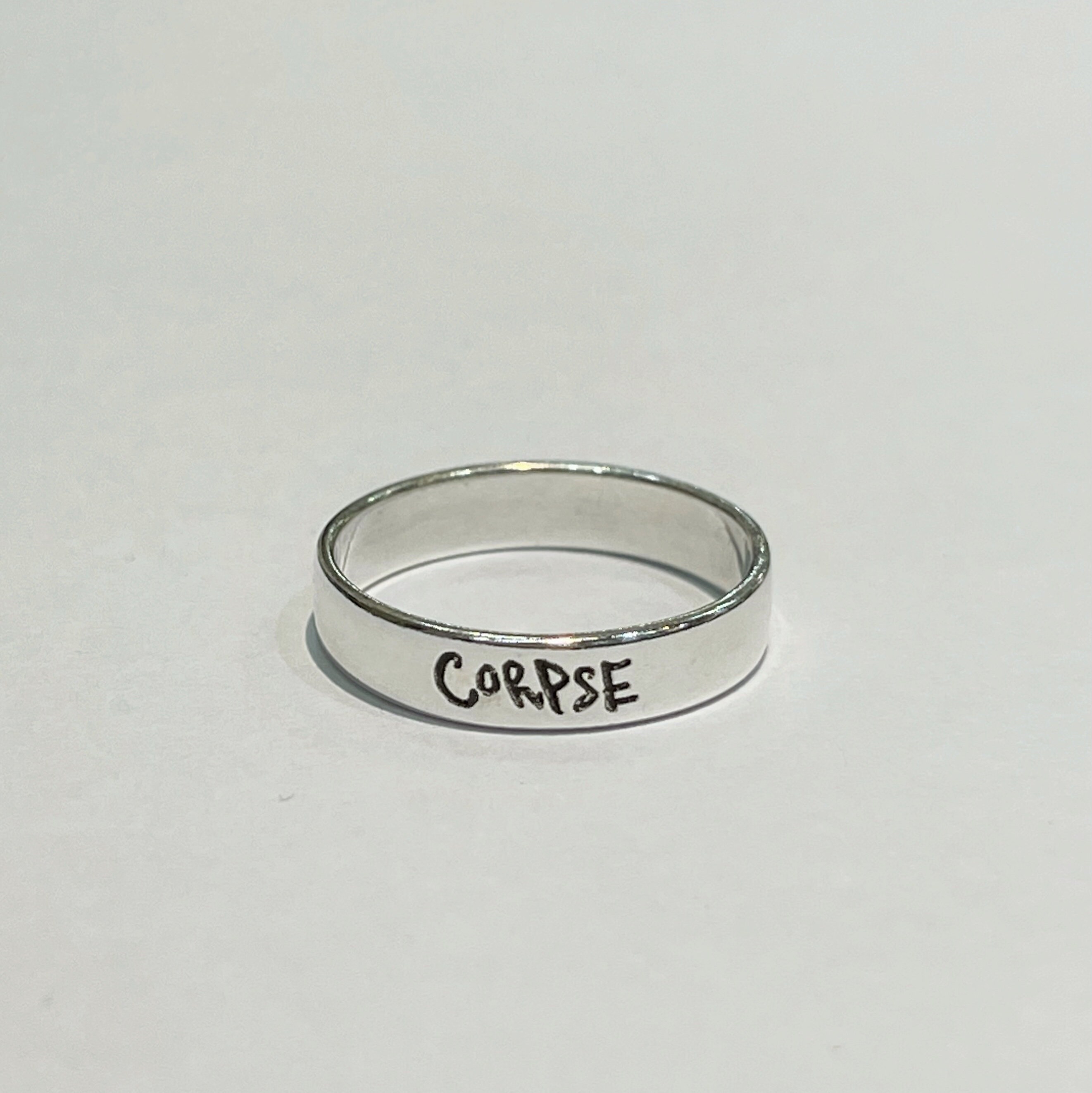 CORPSE handwriting ring Corpse husband custom engraved rings | Etsy