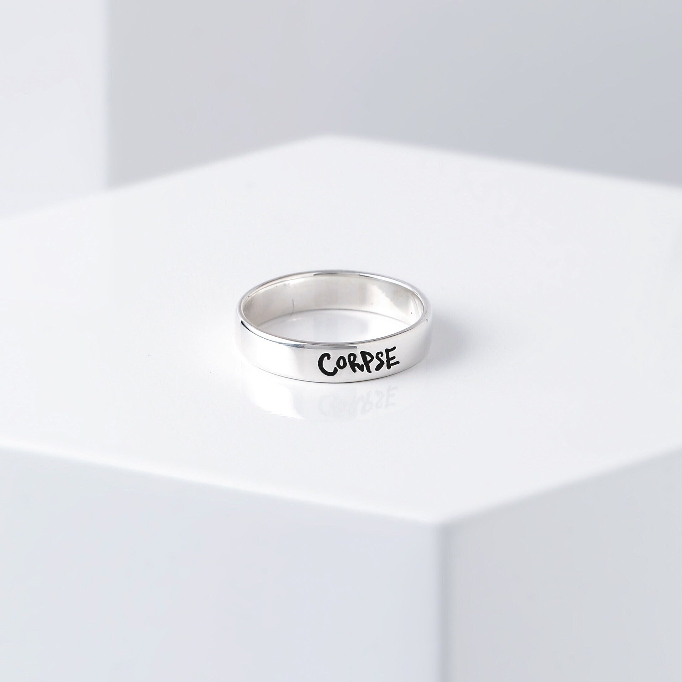 CORPSE Handwriting Ring Corpse Husband Custom Engraved Rings - Etsy