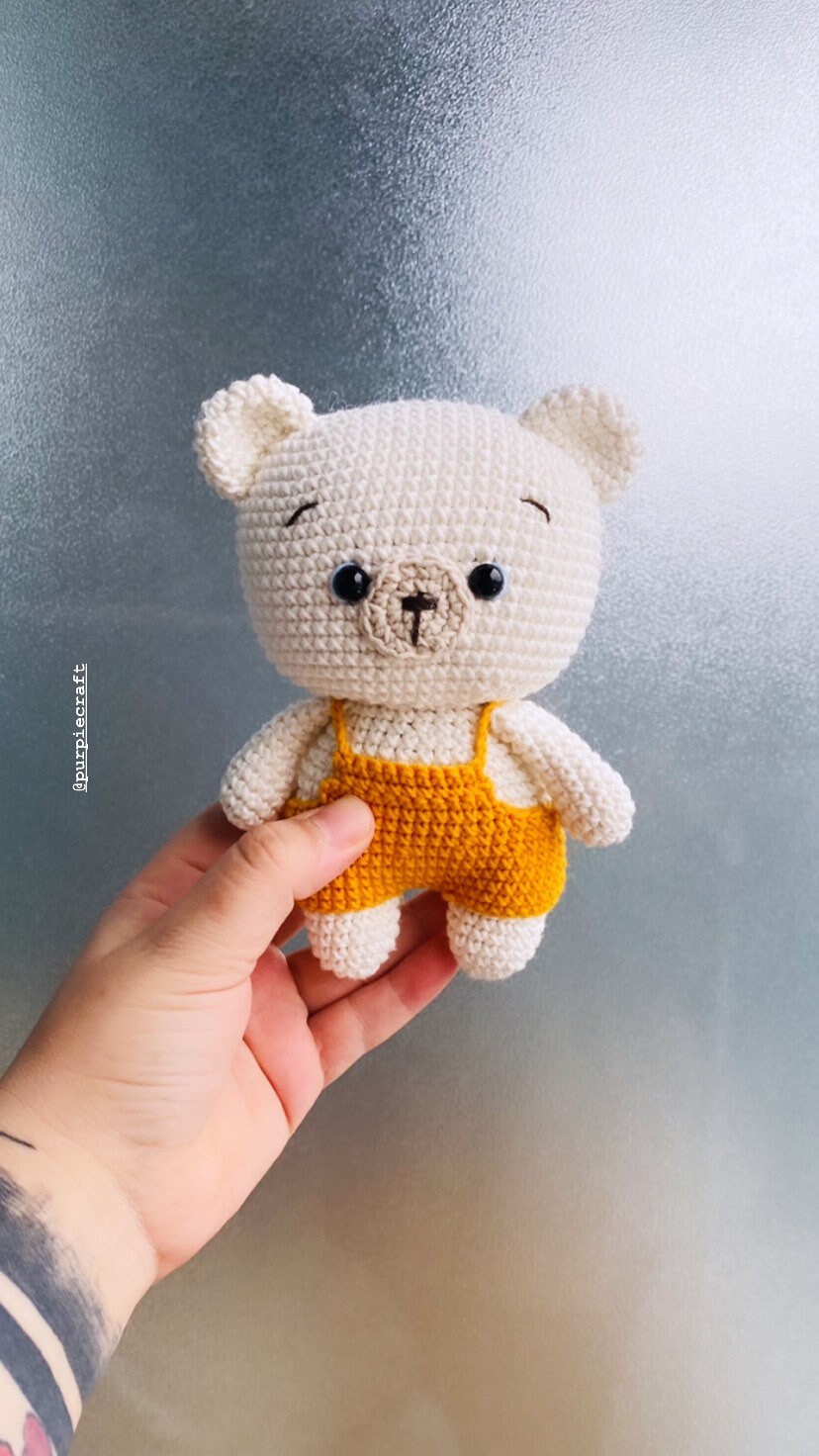 Ted Amigurumi Teddy Bear Crochet Handmade Organic PDF English - Etsy