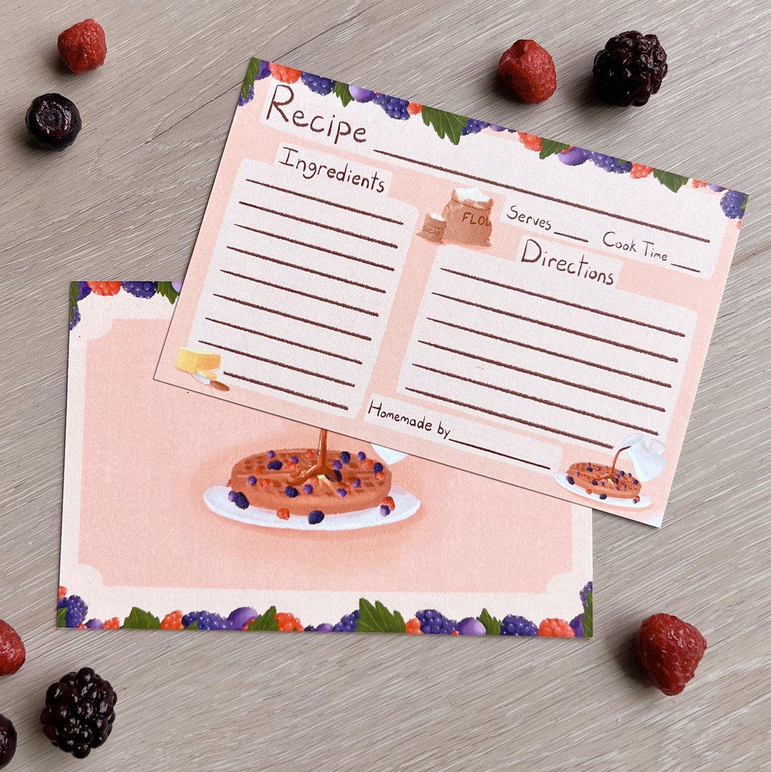 Breakfast Themed Recipe Cards! - Etsy