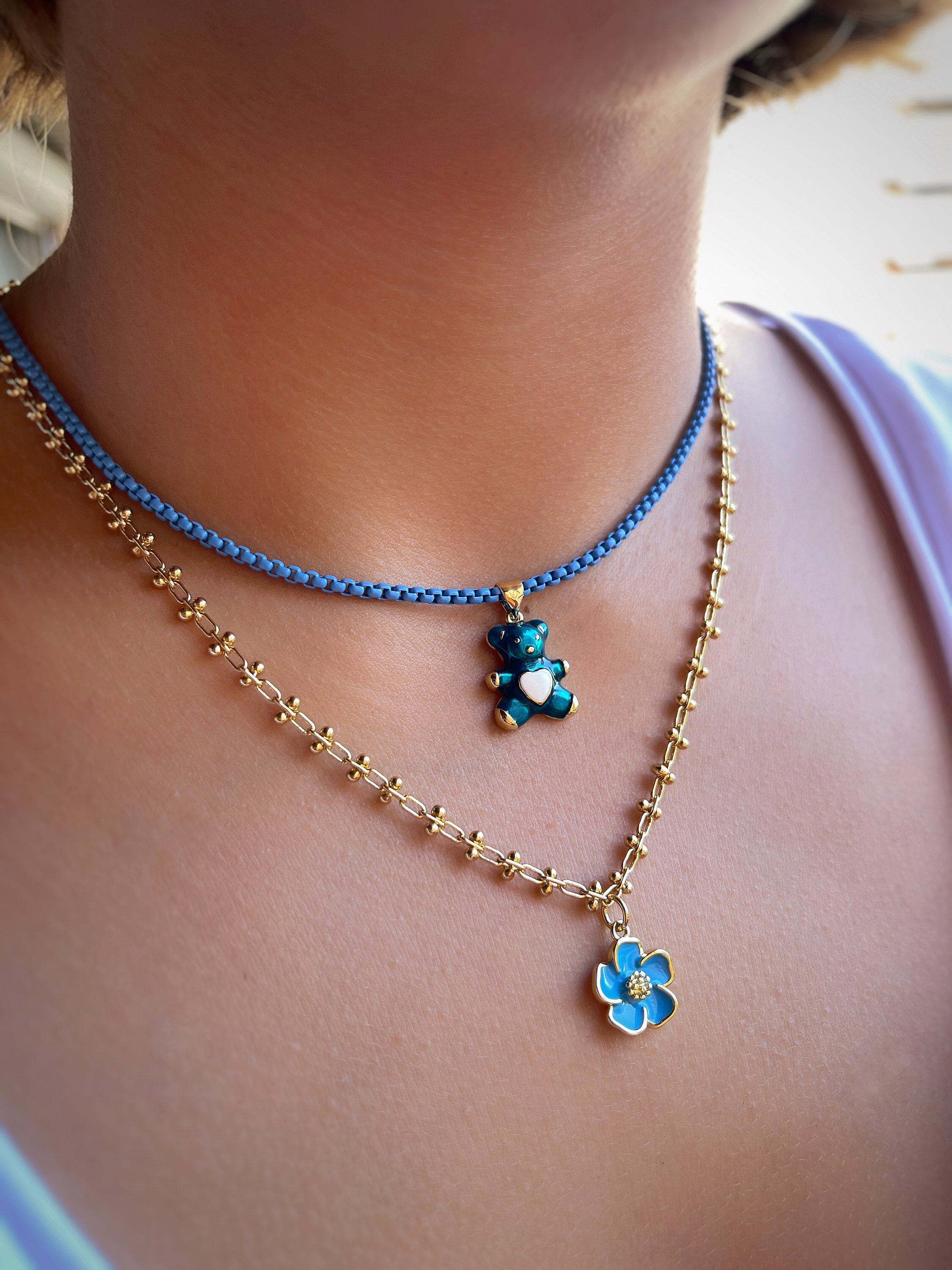 18K Gold Elegant Large Staple Chain Solid Link Necklace Thick Gold ...