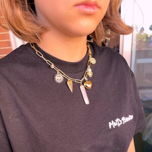 18K Gold Filled • Elegant Large Charm Clip Chain Thick Gold Chain ...
