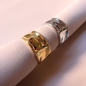 18k Gold • Twisted Teardrop Open Ring • Elegant and Hypoallergenic ...