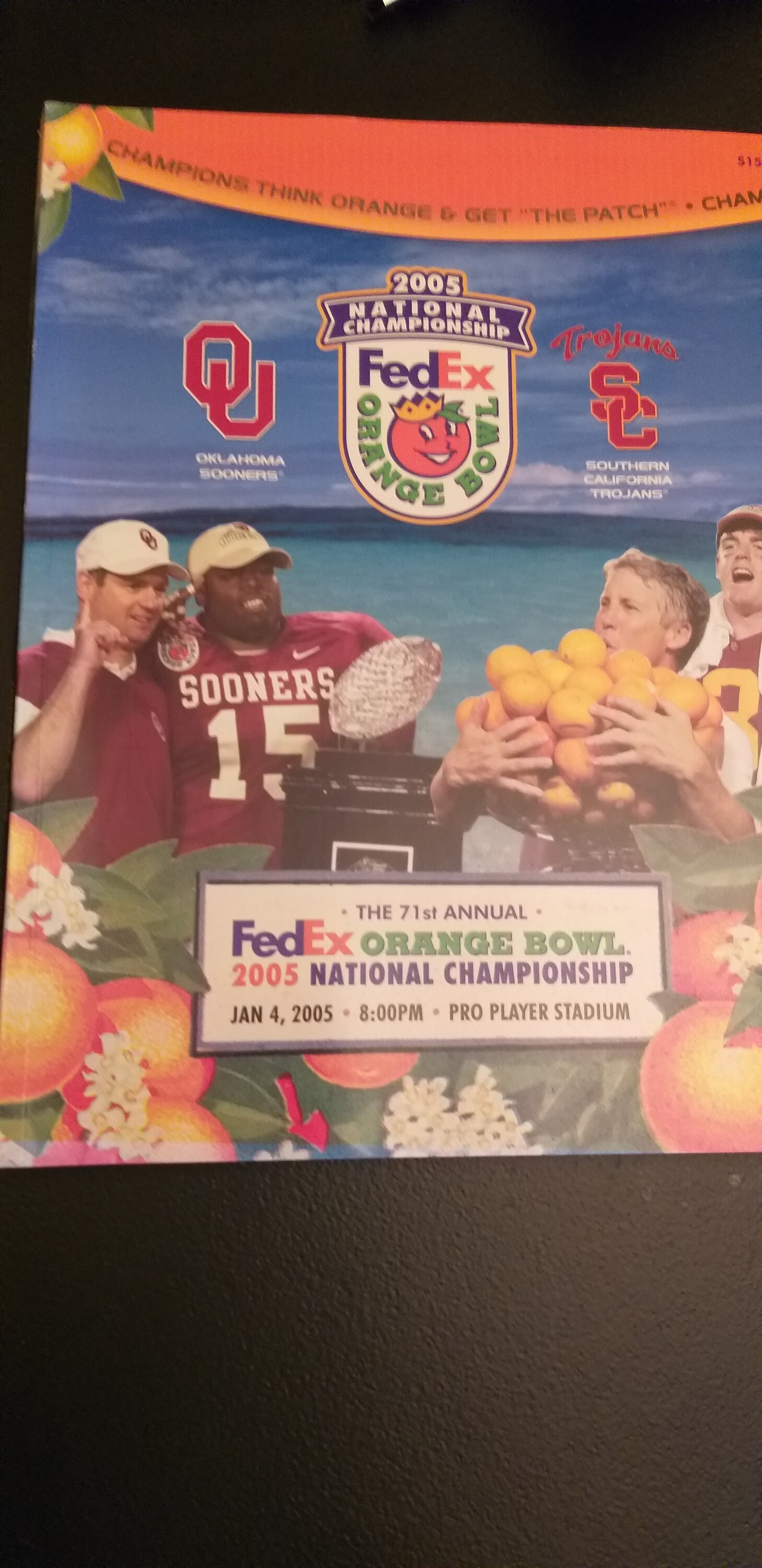 2005 National Championship FEDEX Orange Bowl Program USC Vs Oklahoma - Etsy