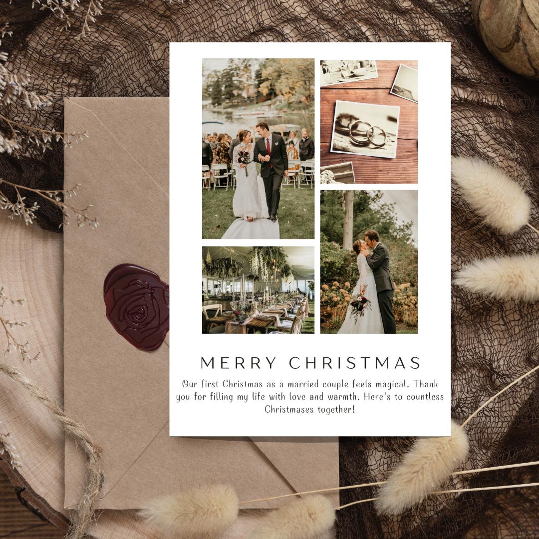 Editable Christmas Card Template |customizable Holiday Photo Card ...