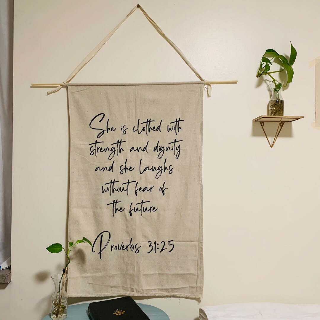 Custom Wall Hanging Banner 100% Cotton Canvas Flag Christian Bible ...