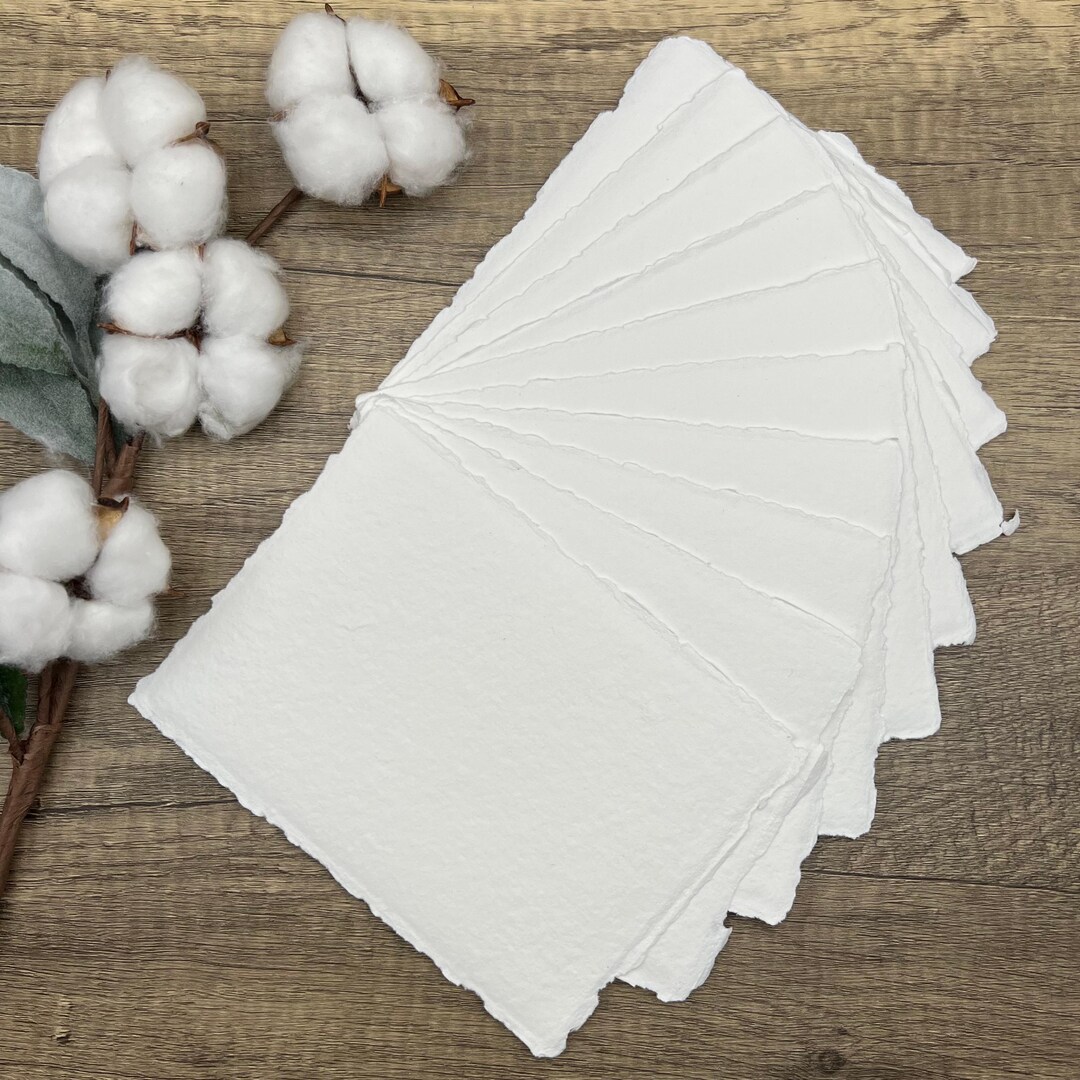 Handmade Cotton Art Paper, 150gsm | Deckle Edge, Calligraphy ...