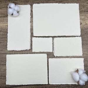 Ivory Handmade Cotton Paper | Deckle Edge Paper 10 Sheets | 150gsm ...