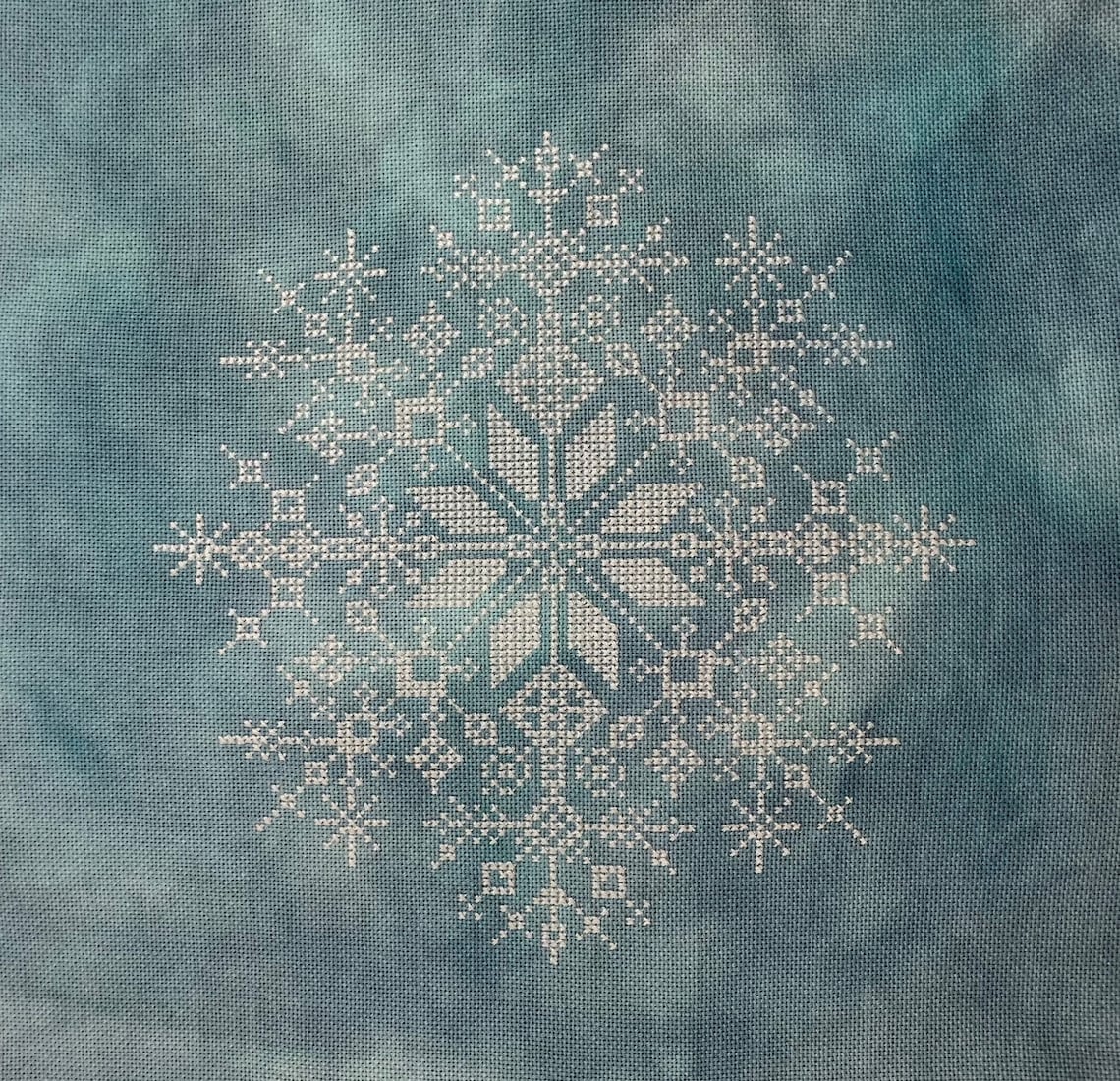 Winter Snowflake Cross Stitch Pattern | Etsy