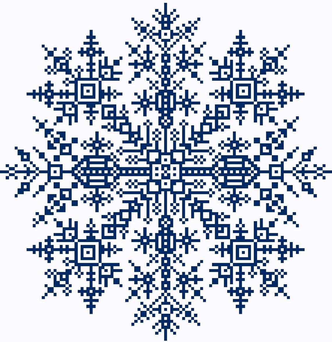 Winter Snowflake IV Christmas Snow Cross Stitch Pattern | Etsy