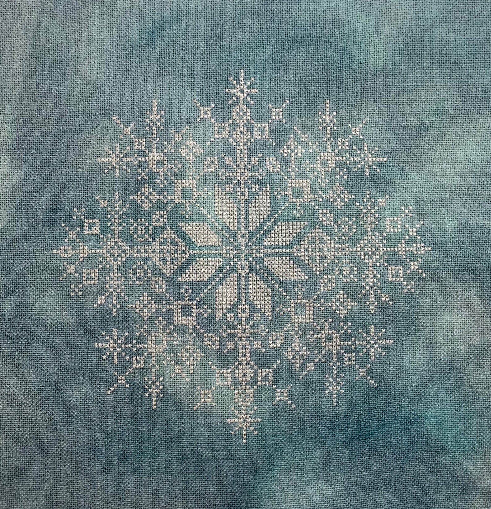 Winter Snowflake cross stitch pattern | Etsy