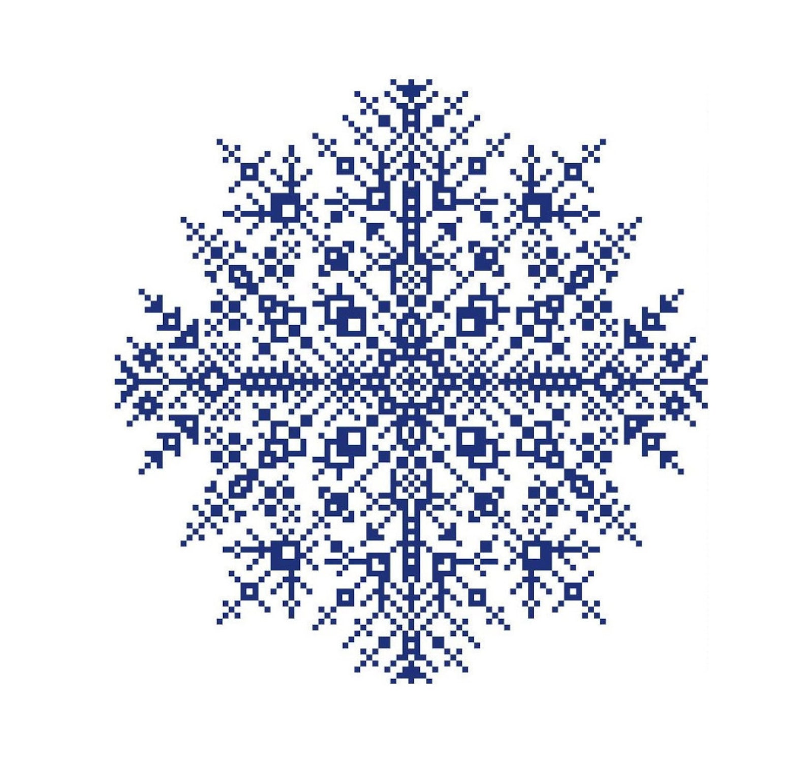 Winter Snowflake II Cross Stitch Pattern - Etsy