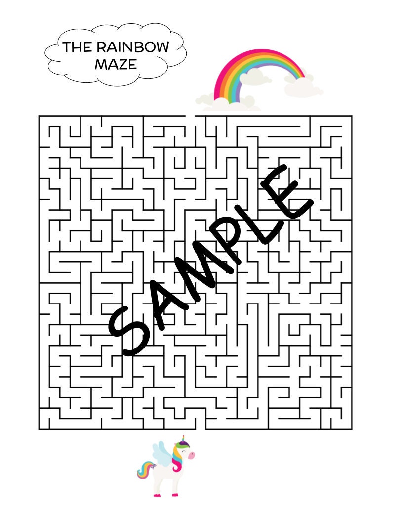 Unicorn Activity Book With Word Search Puzzles, & Mazes for Kids ...