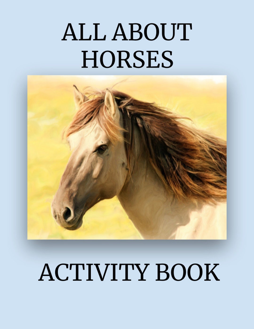 Horse Themed Coloring and Activities Book, Instant Download PDF, Kids ...