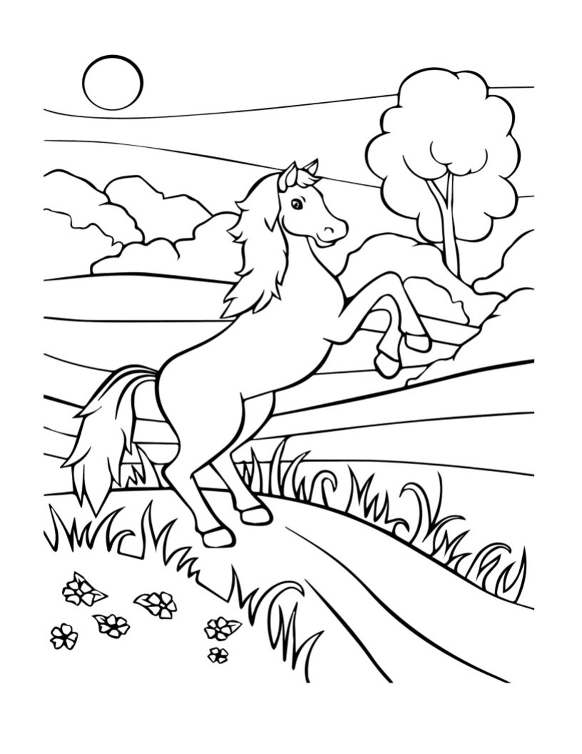 Horse Themed Coloring and Activities Book, Instant Download PDF, Kids ...