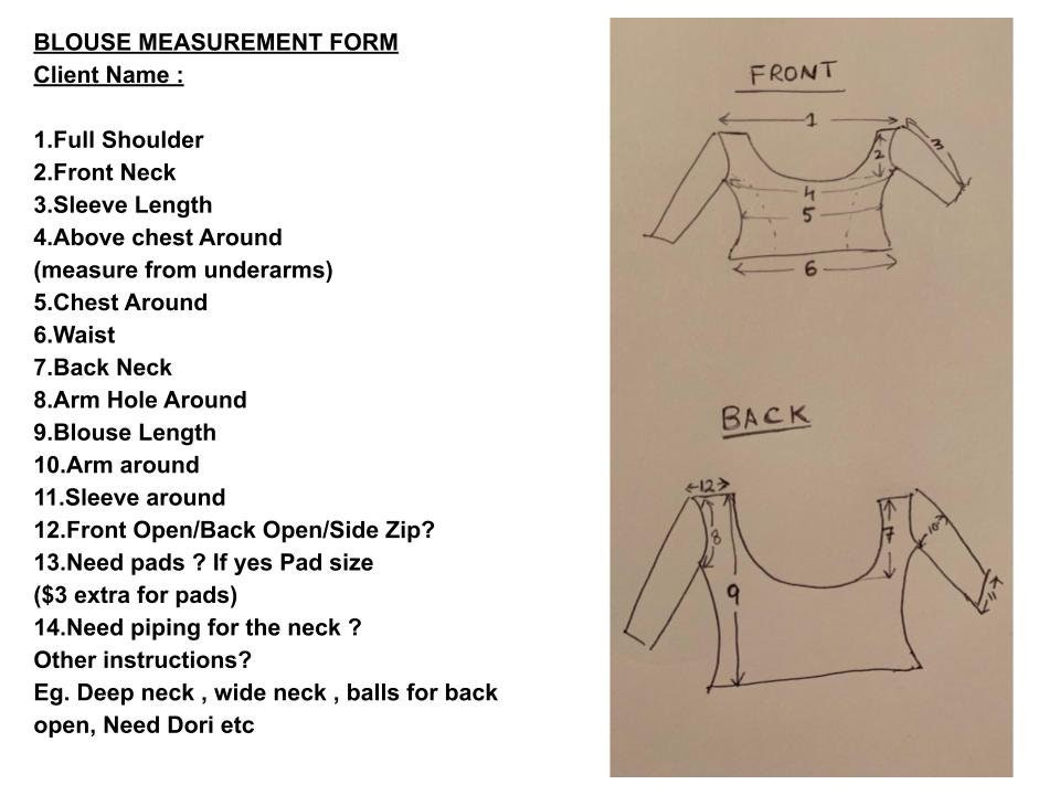 Custom Stitching Your Fabric - Saree Blouse, Saree Fall, Lehenga, Kurti ...