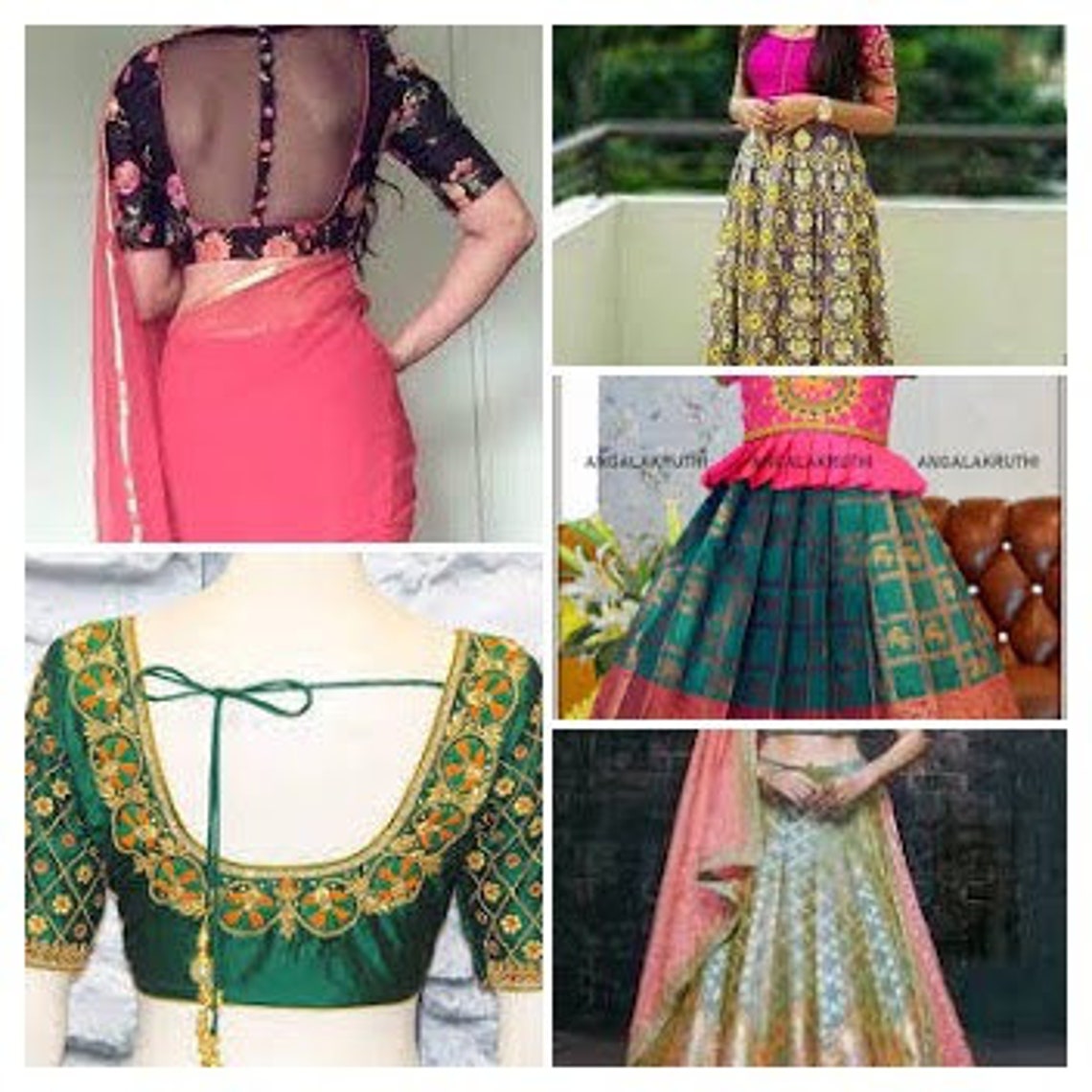 Custom Stitching Your Fabric - Saree Blouse, Saree Fall, Lehenga, Kurti ...