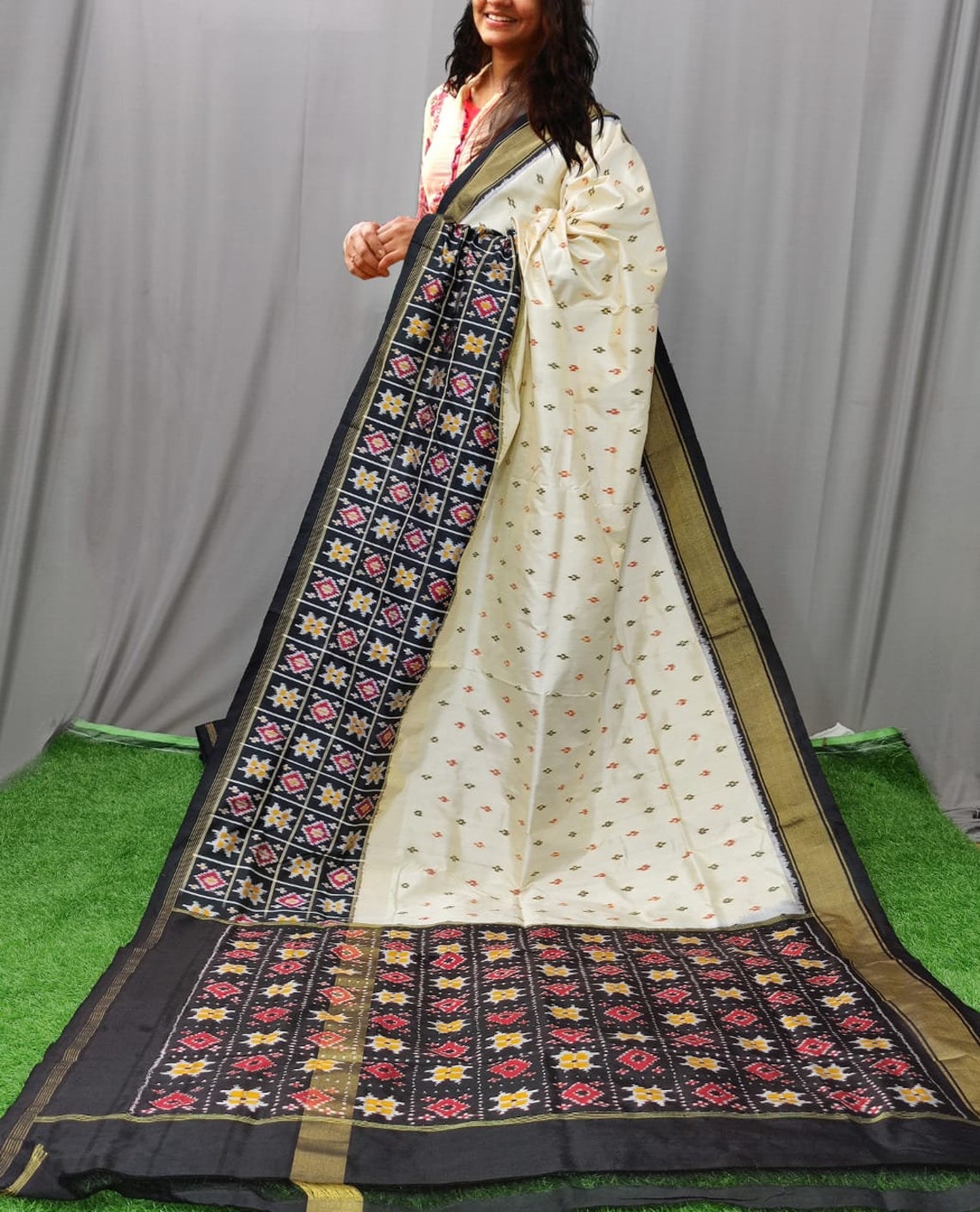 Pure Ikkat Silk Saree Ikkat Handloom Pattu Saree Ikkat - Etsy
