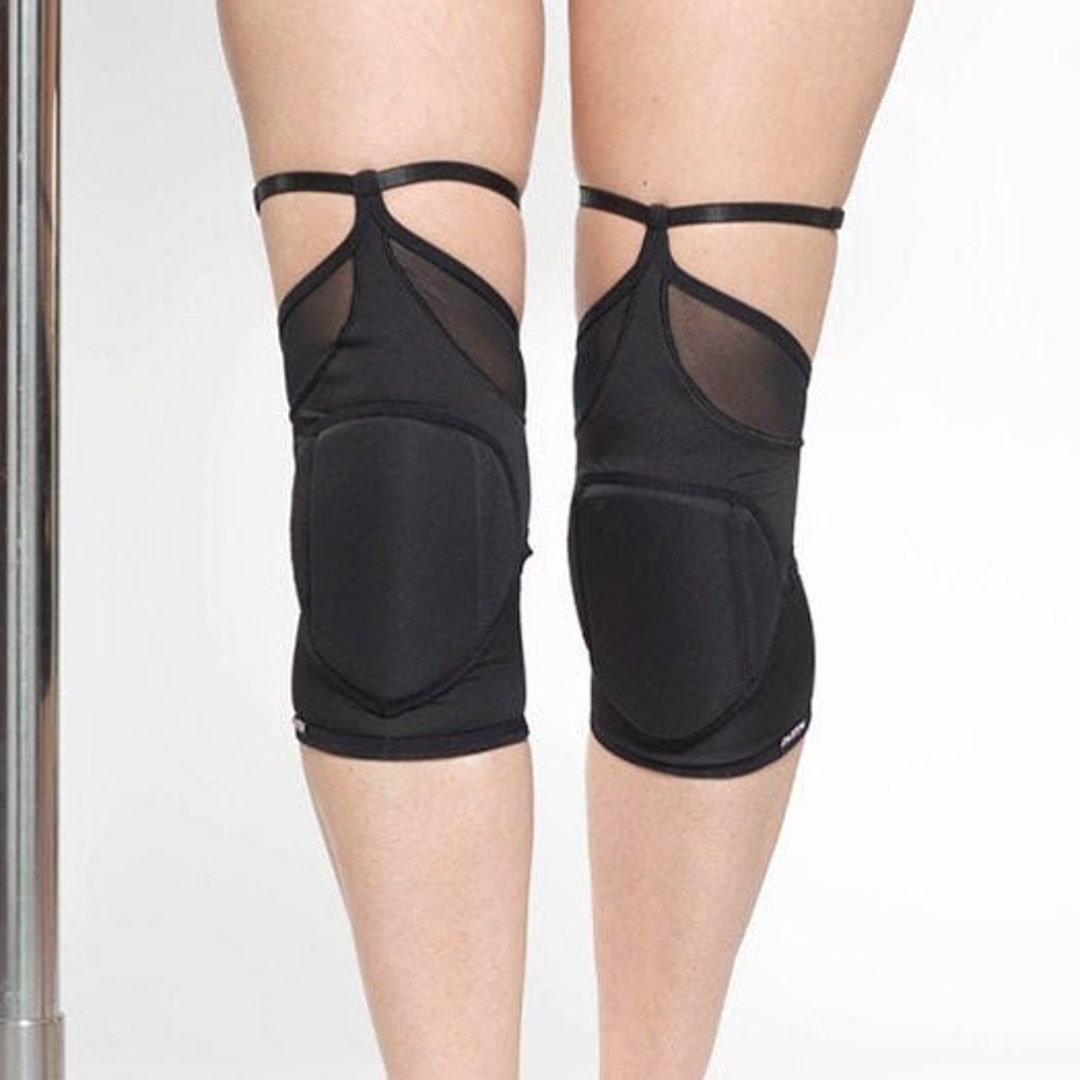Black Dance Clothes for Girls, Pole Dance Knee Pads, Thigh High Queen ...