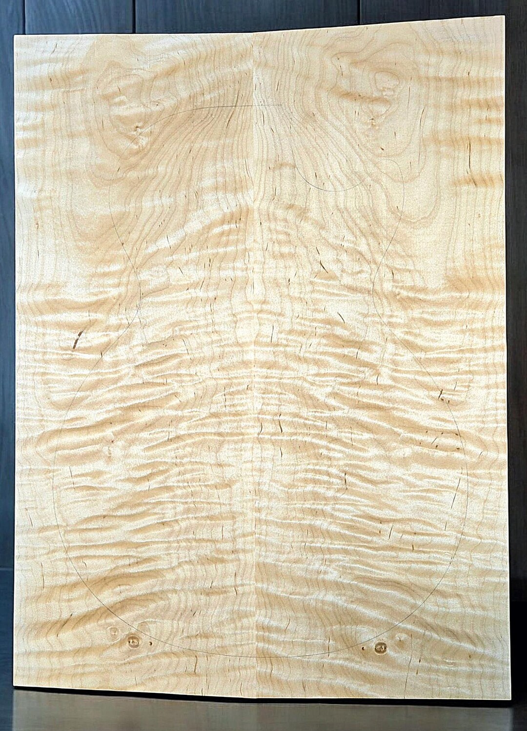 Figured Curly Maple Droptop Glued Guitar Top - Etsy