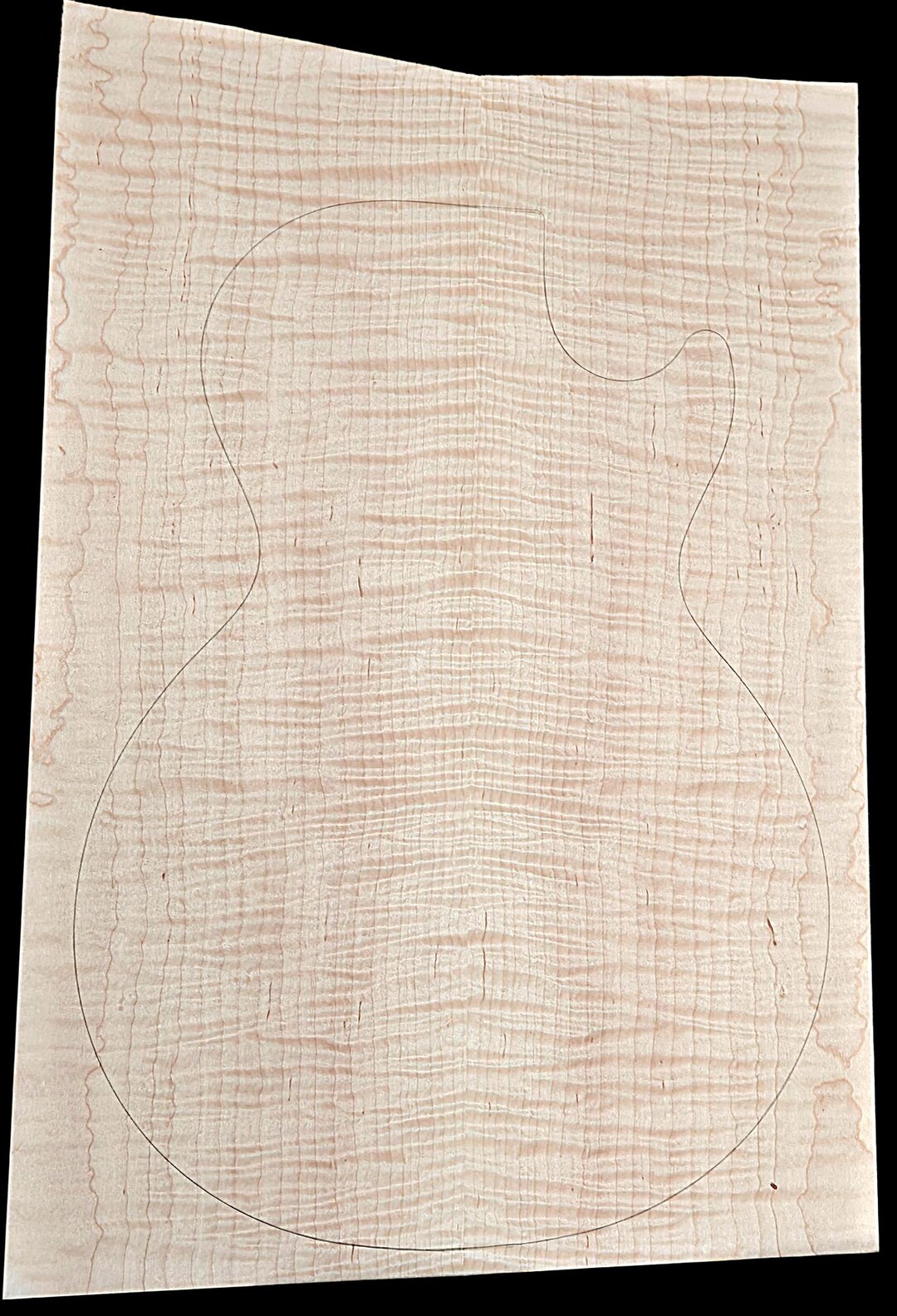 Figured 4A Curly Maple Droptop Glued Guitar Top - Etsy