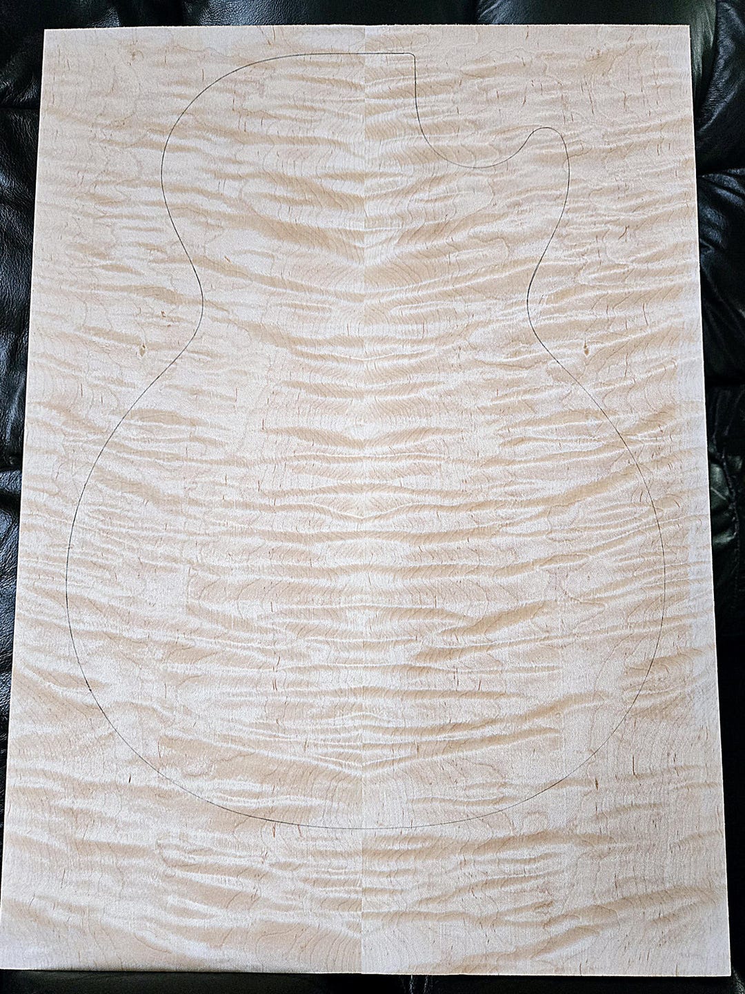 Figured Curly Maple Droptop Glued Guitar Top - Etsy