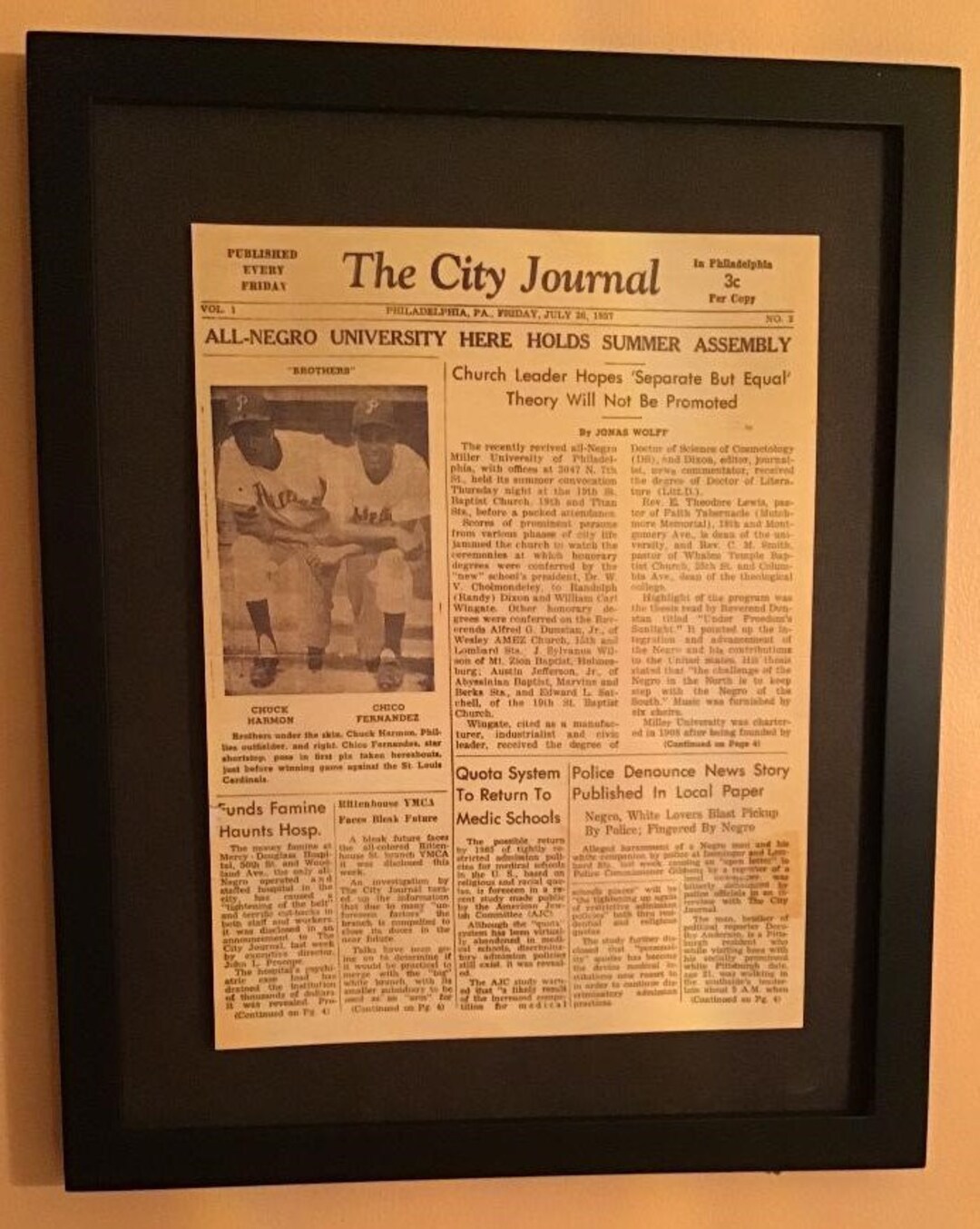 Rare Philadelphia Newspaper From 1957 8.5x11inch - Etsy