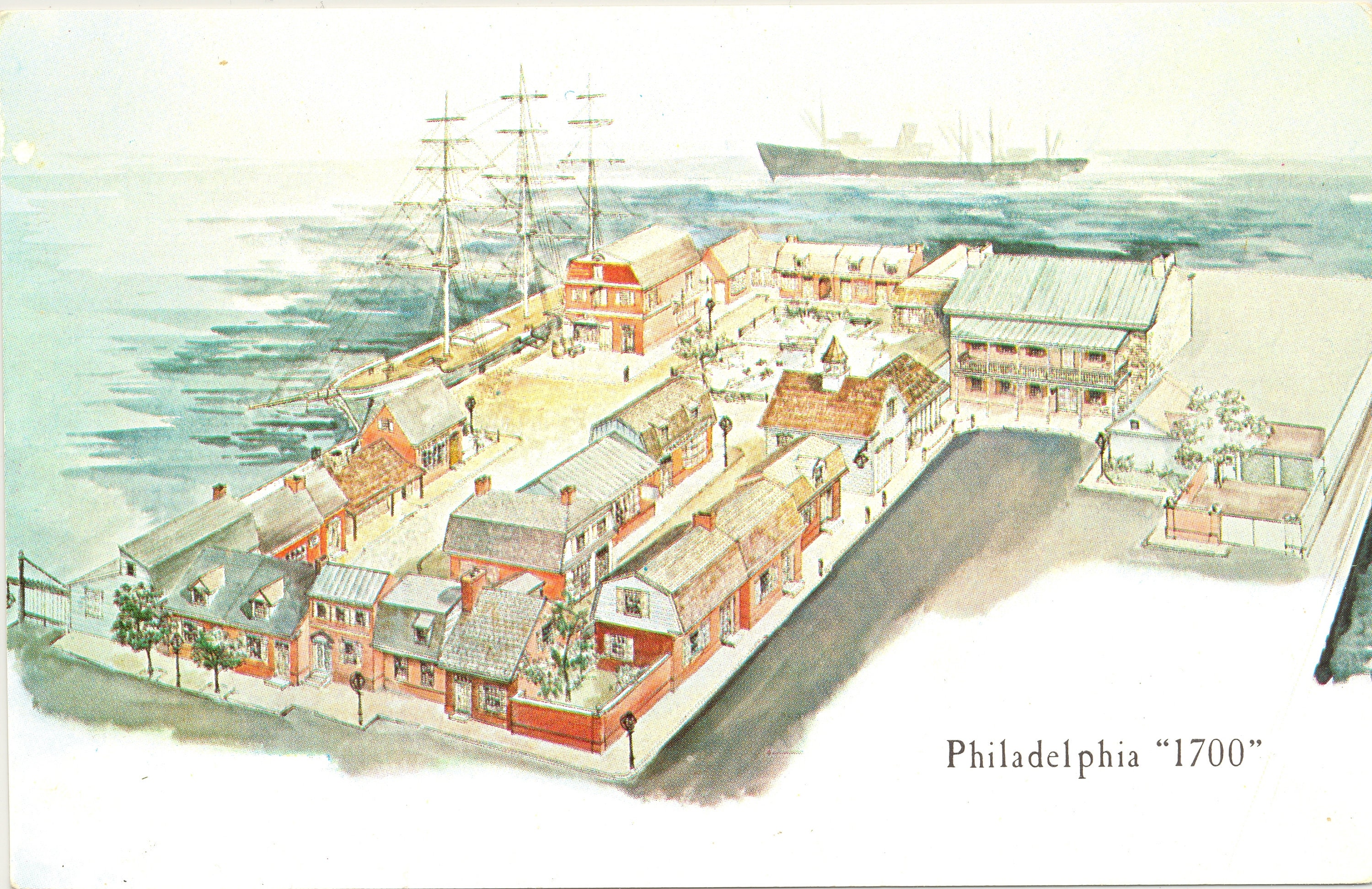 Color poster 11x14 of the Philadelphia 1700 Unknown former | Etsy