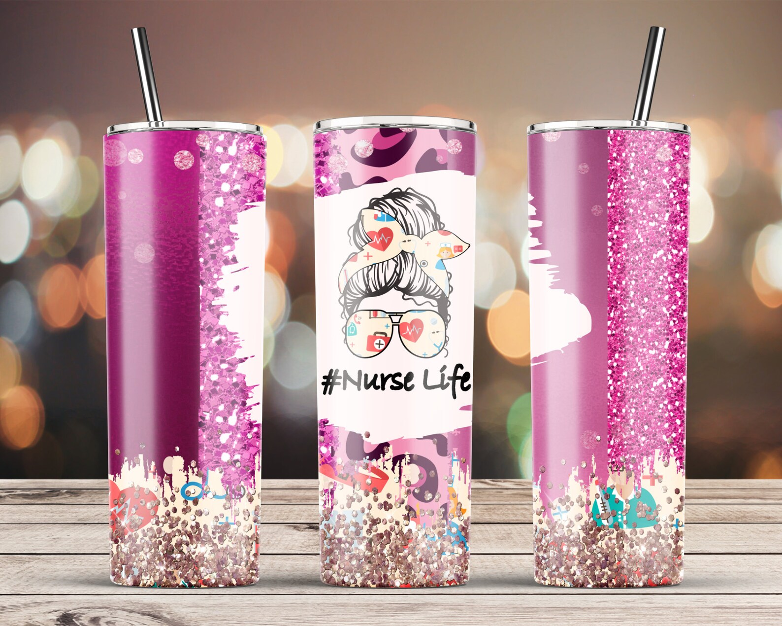 Nurse Life Tumbler Wrap 20 Oz Skinny Tumbler Sublimation Etsy