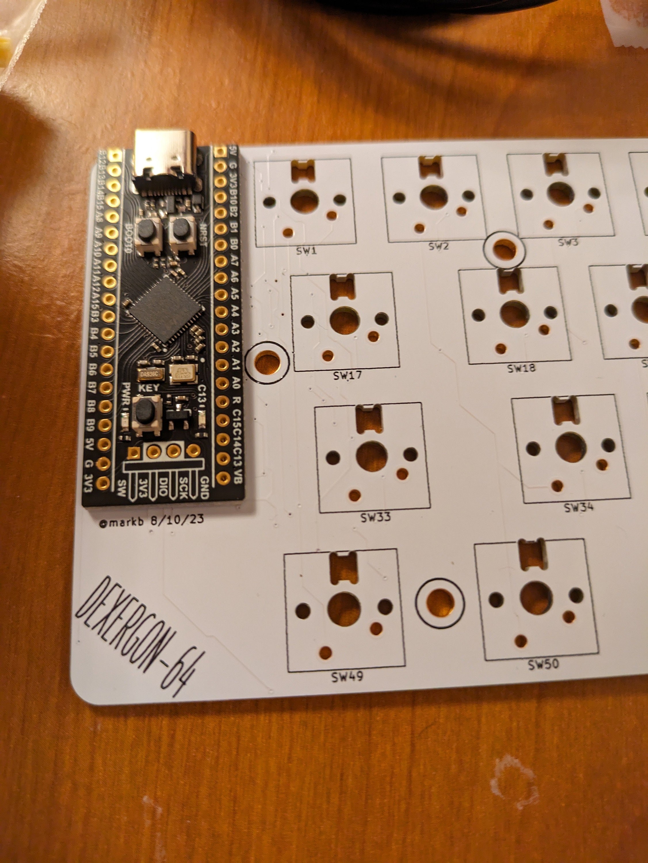 Qmk Mechanical RGB Keyboard Kit Dexergon64 Pcb 2 Pcbs. One for Bottom ...