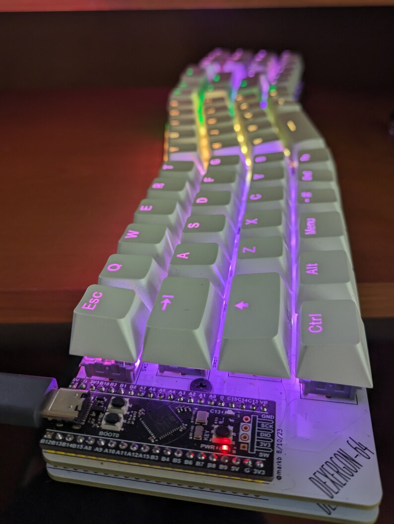 Qmk Mechanical RGB Keyboard Kit Dexergon64 Pcb 2 Pcbs. One for Bottom ...