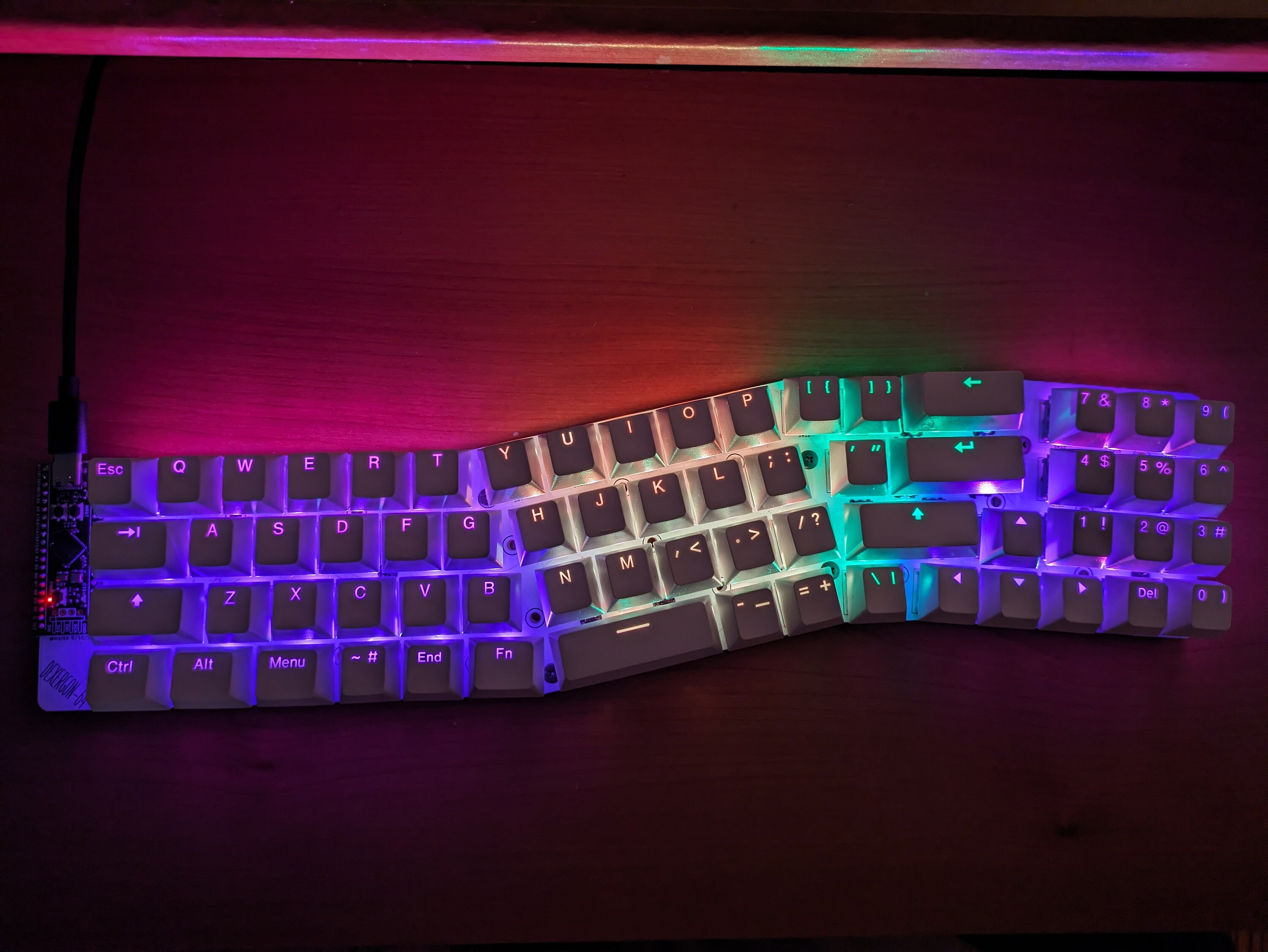 Qmk Mechanical RGB Keyboard Kit Dexergon64 Pcb 2 Pcbs. One for Bottom ...