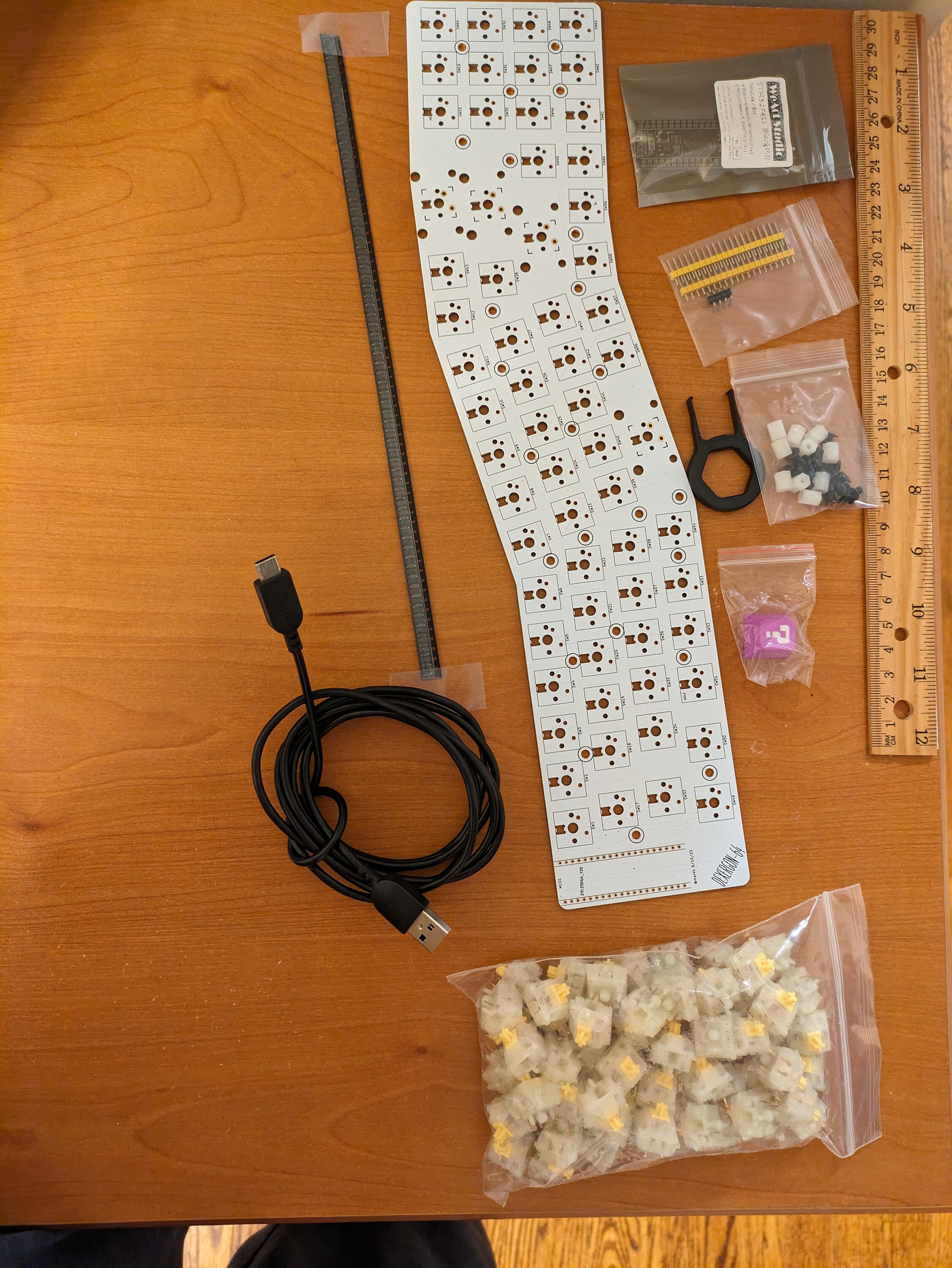 Qmk Mechanical RGB Keyboard Kit Dexergon64 Pcb 2 Pcbs. One for Bottom ...