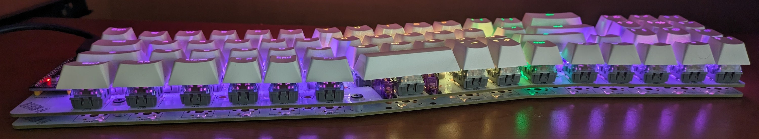 Qmk Mechanical RGB Keyboard Kit Dexergon64 Pcb 2 Pcbs. One for Bottom ...