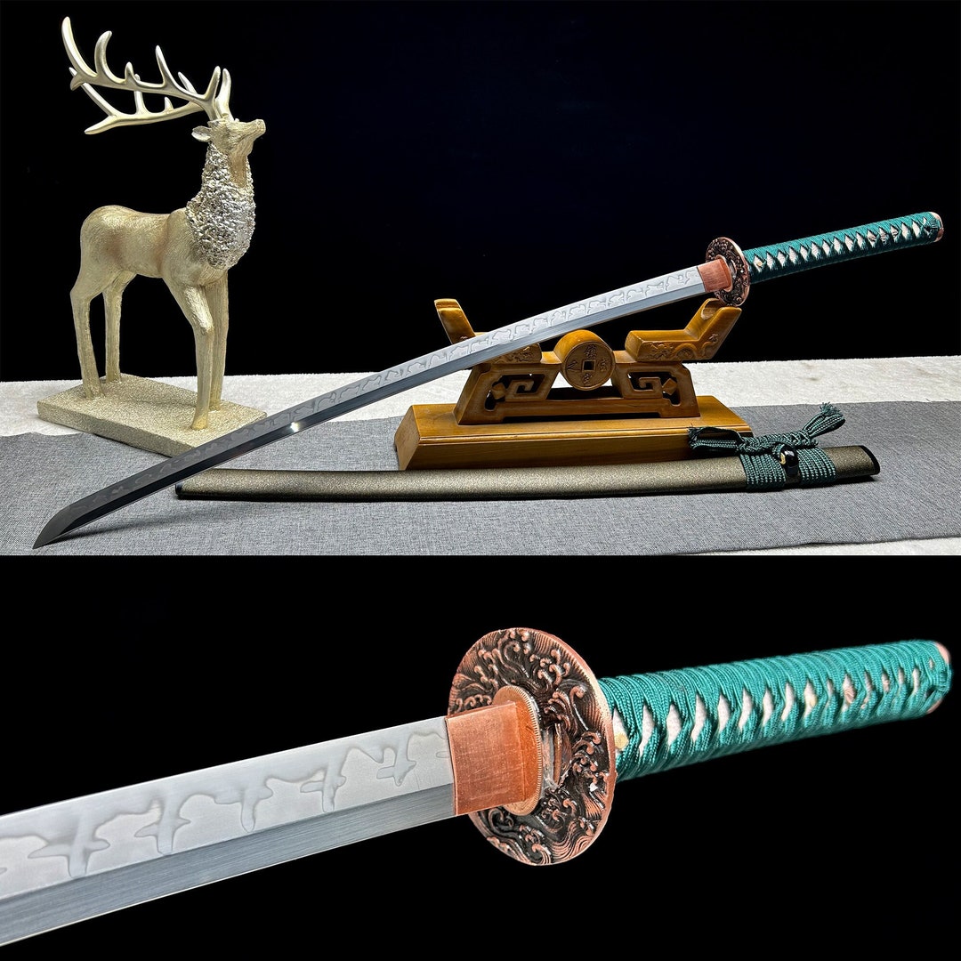 Special Clay Tempering, 1095 Steelburning Blade, Genuine Japanese ...