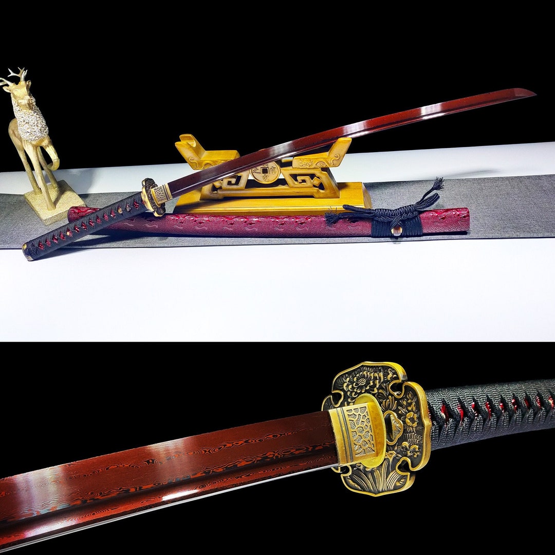 Handicraft Collection，handcrafted Katana Sword, Damascus Folded Steel ...