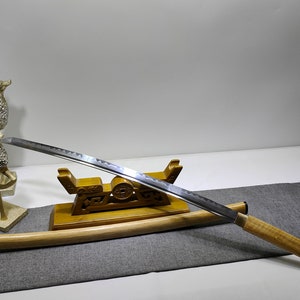 Hand-made, 1095 Special Clay Quenching, Burning Blade, Samurai Sword ...