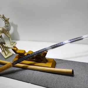 Hand-made, 1095 Special Clay Quenching, Burning Blade, Samurai Sword ...