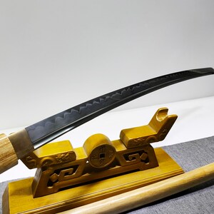 Hand-made, 1095 Special Clay Quenching, Burning Blade, Samurai Sword ...