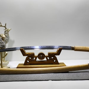 Hand-made, 1095 Special Clay Quenching, Burning Blade, Samurai Sword ...