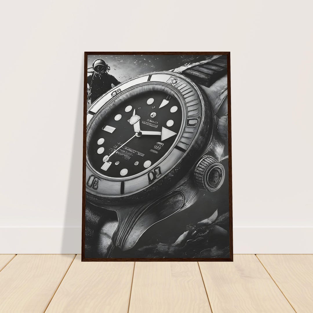 Deep Sea Diver Vintage Dive Watch Print: Museum-quality Matte Paper ...