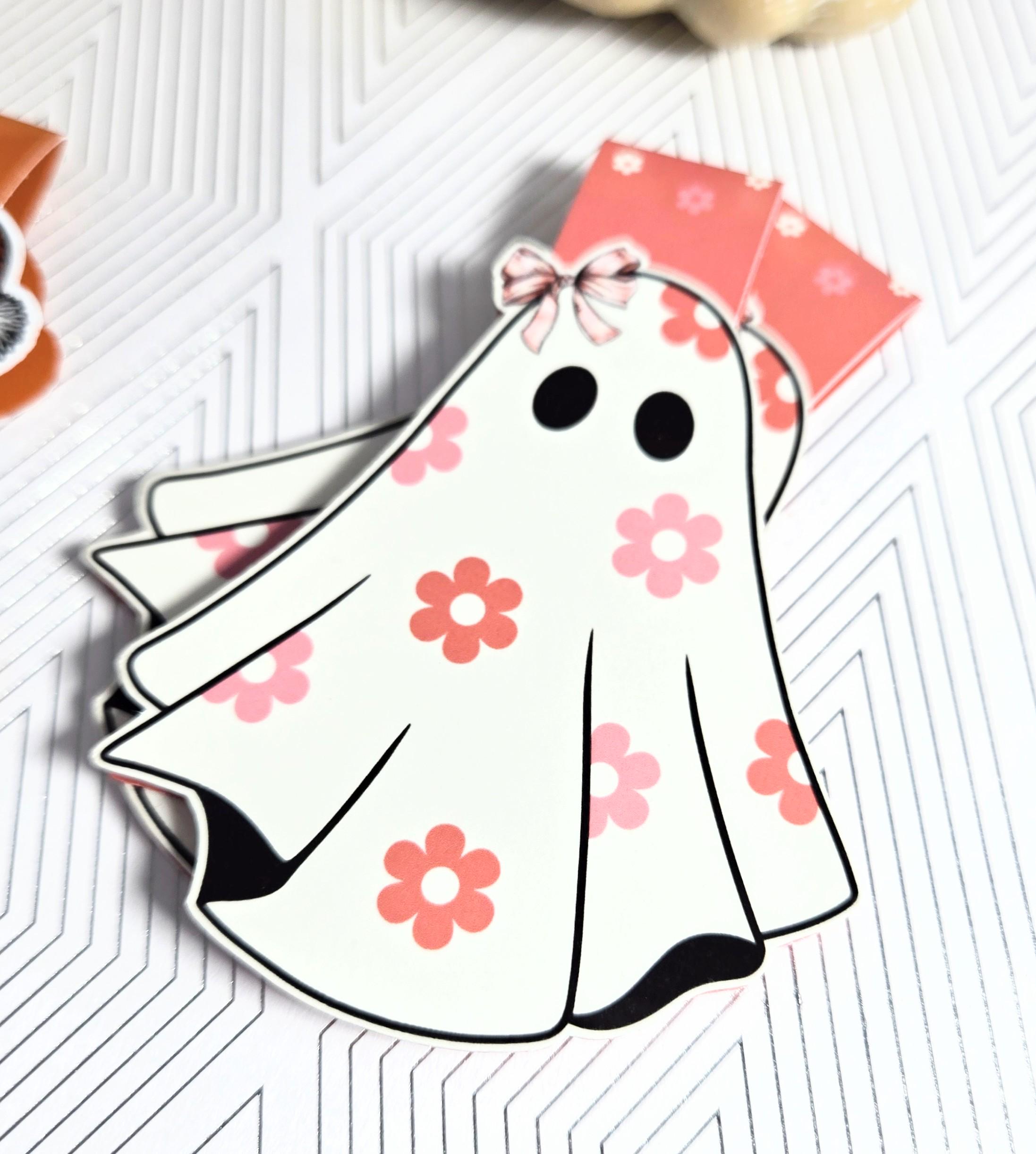 Coquette Pink Bows Ghost Magnetic Bookmark | Magnetic Bookmark | Book ...