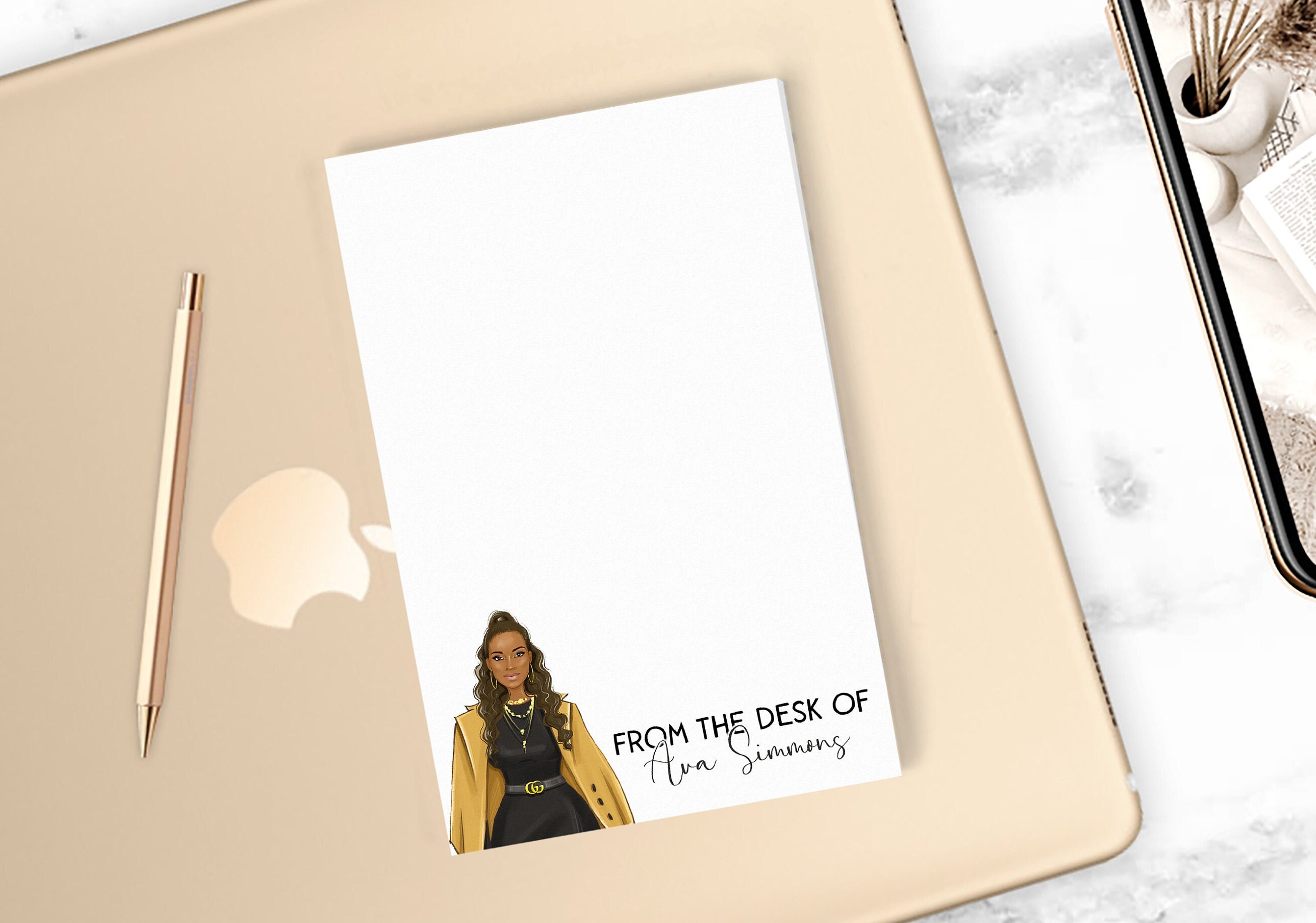 From the Desk of Personalized Notepad | Memo Pad | African American ...