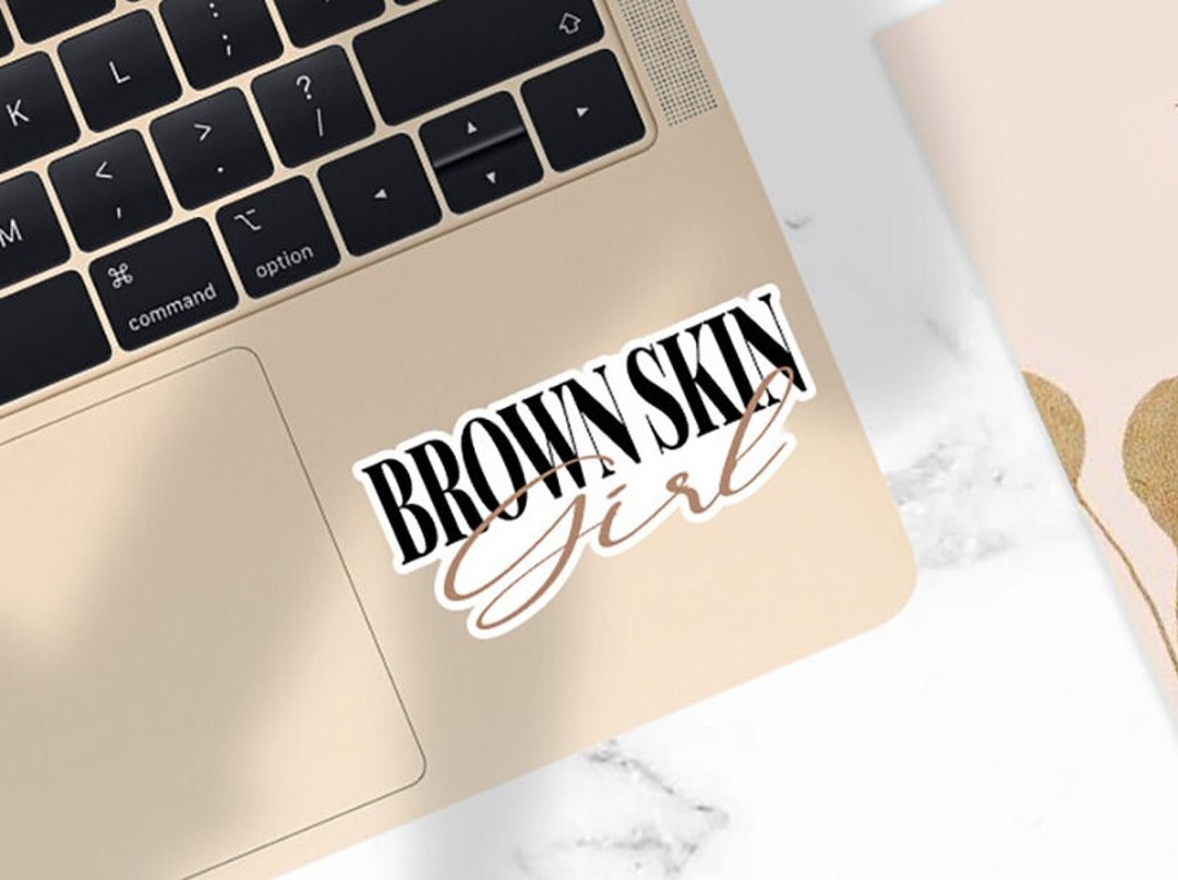 Brown Skin Girl Sticker | Vinyl Die Cut Sticker | Waterproof | Dope - Etsy